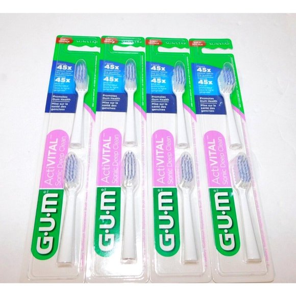 GUM | Other | 8 Gum Activital Sonic Deep Clean Soft Replacement ...
